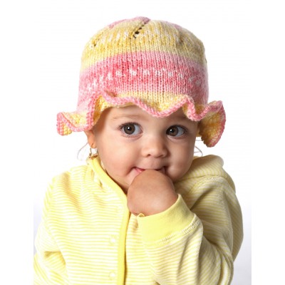 Ruffle Hat Free Baby Knit Pattern - Free Baby Knitting