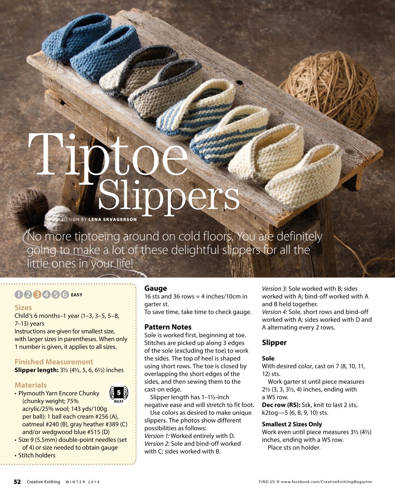 Easy Little Slippers - Free Baby Knitting